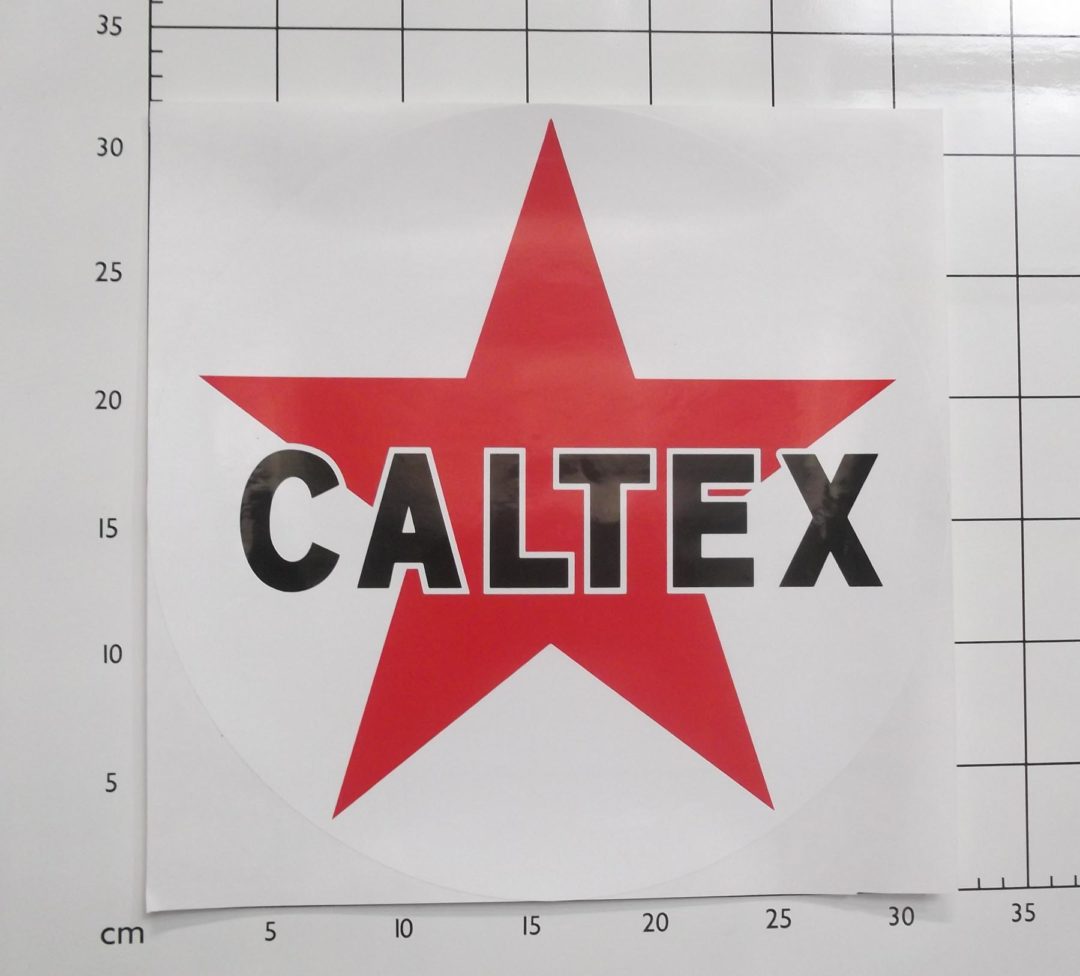 PD161NB Caltex Star (300mm) No Border DISCOUNTED | Roadside Relics