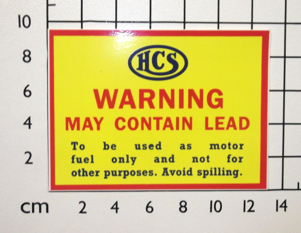 PD84 HCS GF Lead Warning decal | Roadside Relics