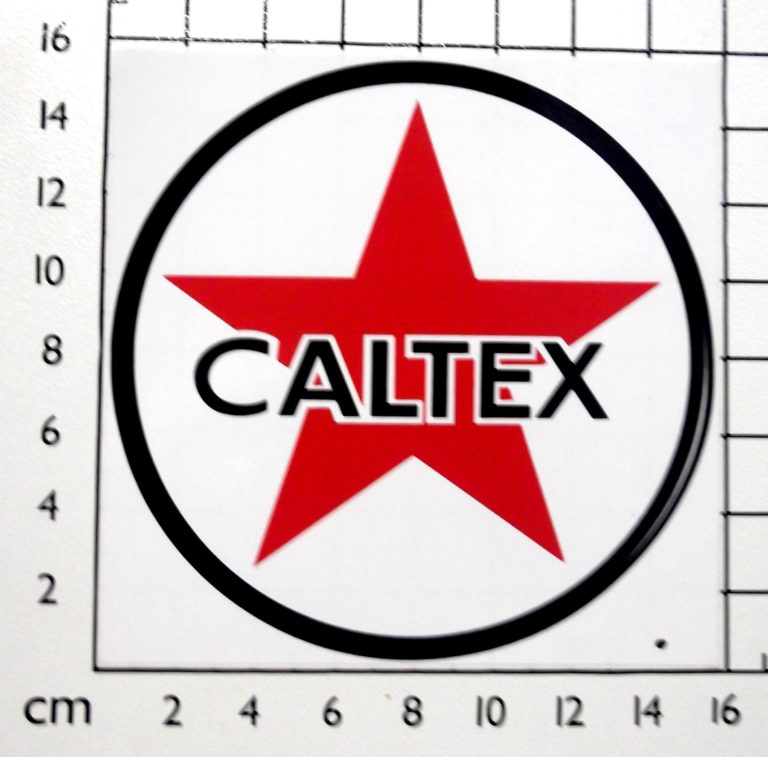 PD163 Caltex Star decal (150mm) | Roadside Relics