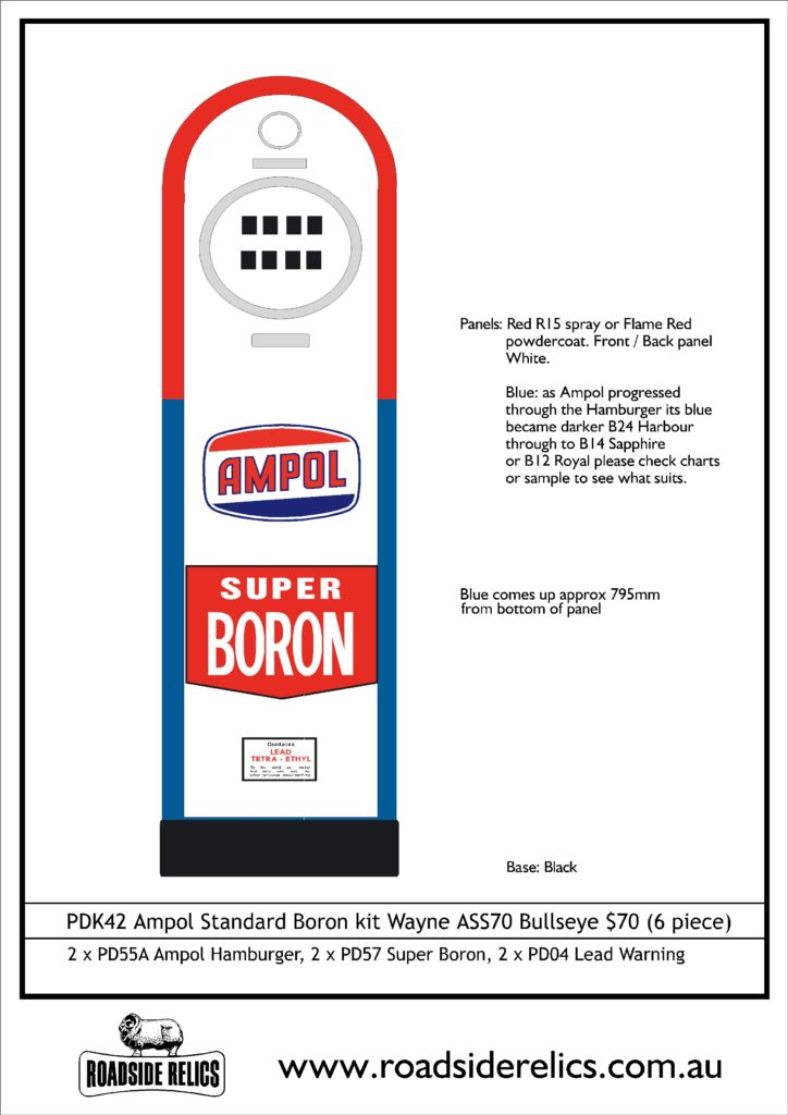 PDK42 Ampol Hamburger Super Boron decal kit Wayne ASS70 Bullseye and ...