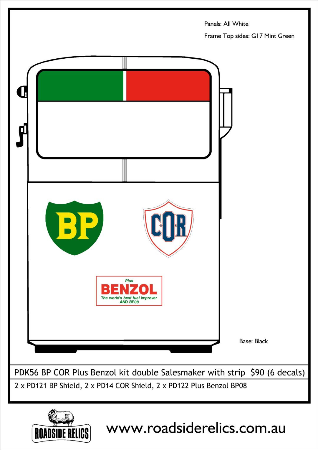 PDK56 BP/COR decal kit electric wide body double kit (transitional ...